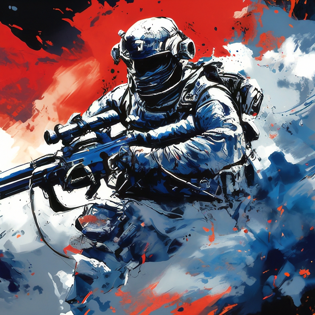 "Foreground: high detail legendary clear fighter paratrooper sniper ...
