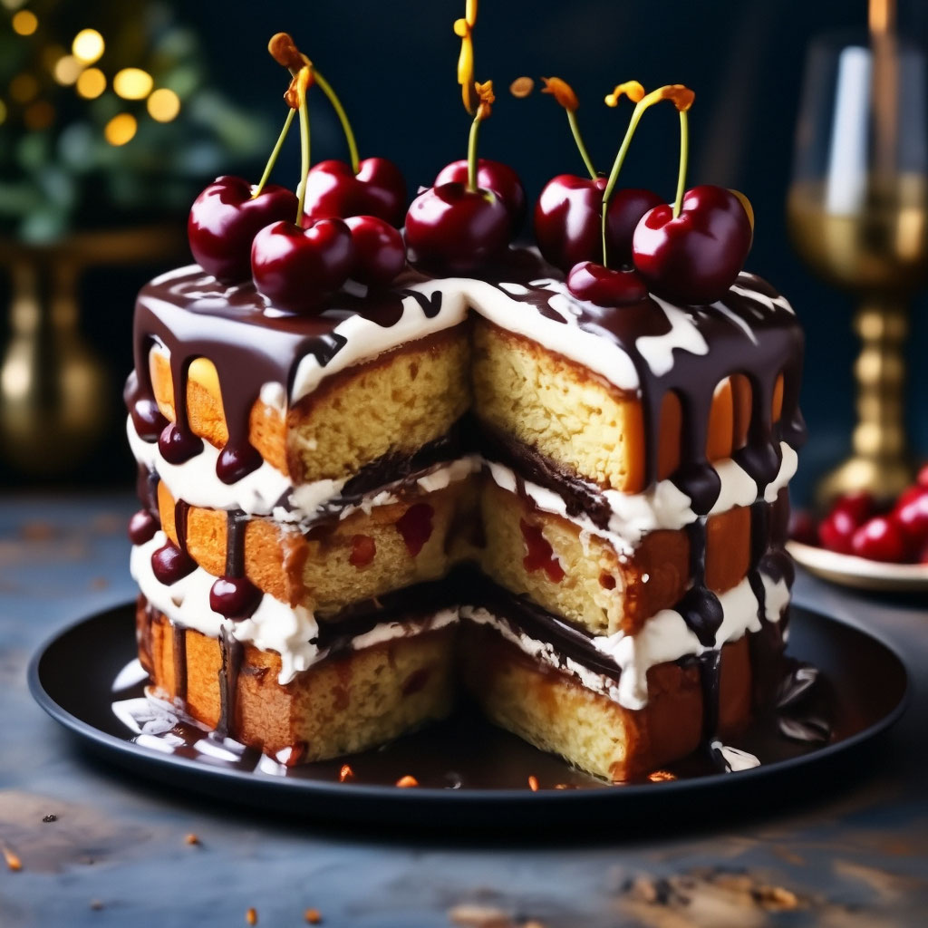 "Numbers 3 and 7 - Festive cherry marmalade cake with the number "37 ...