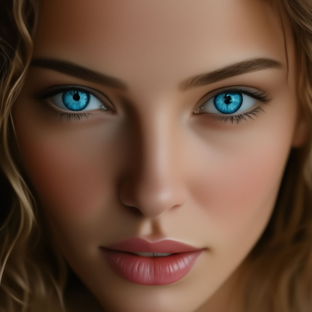 "# hyper realism "face of beauty " bright green lips azure eyes #hyper ...