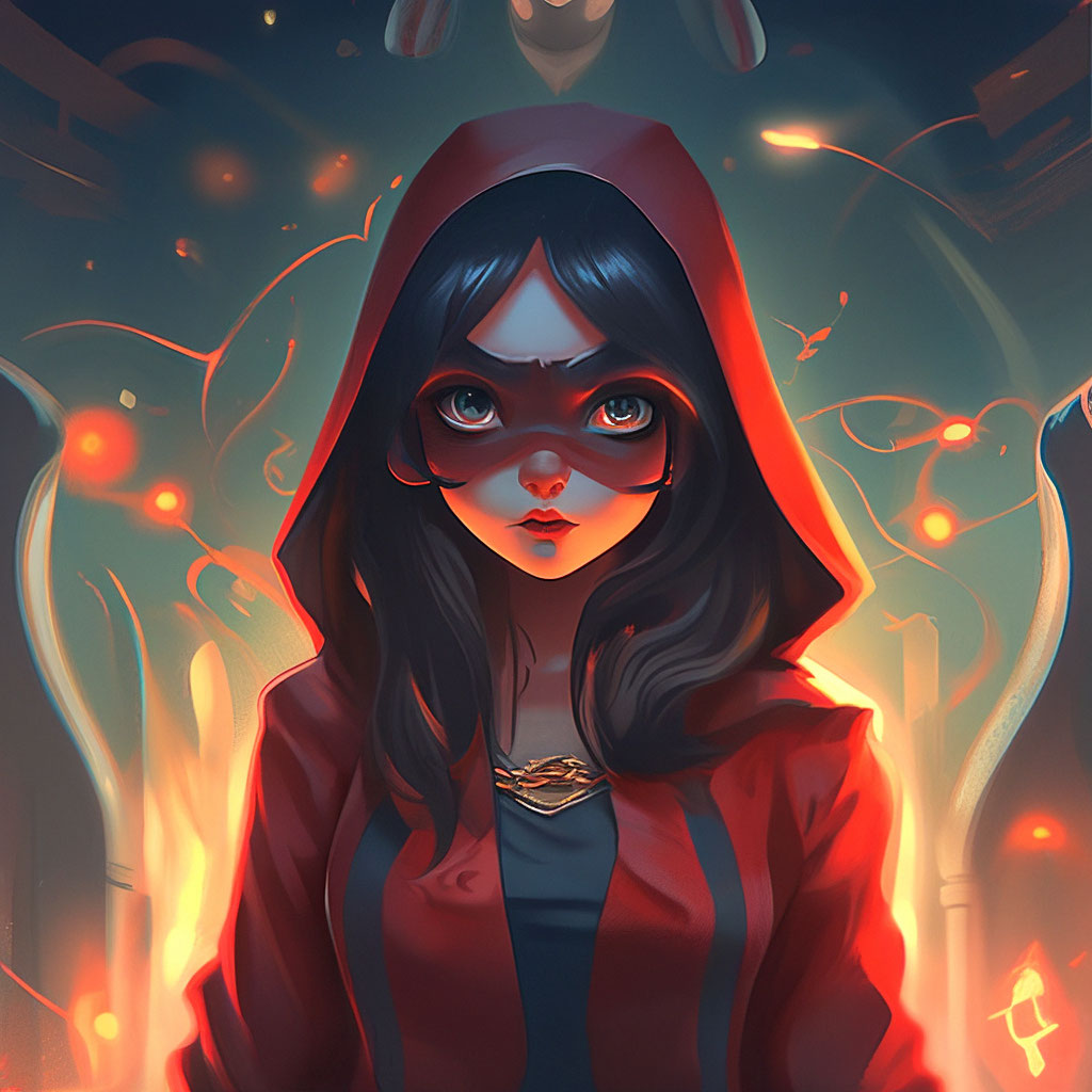 "Blind girl" — image created in Shedevrum