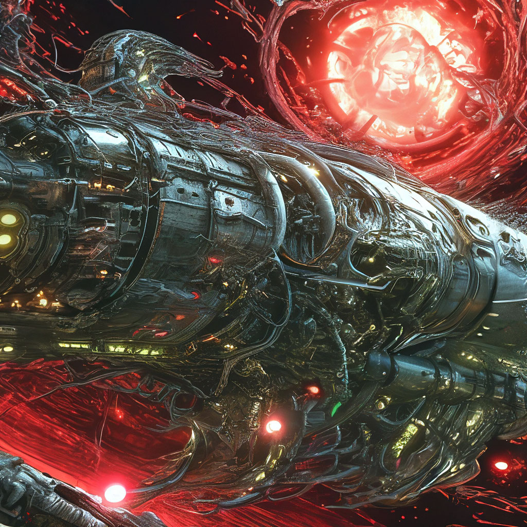"A black skeleton, a dilapidated spaceship flying to a black star ...