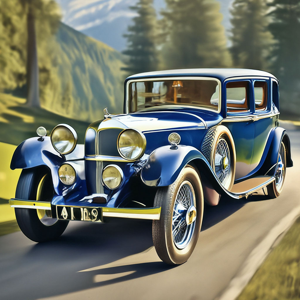 "Riley 14/6 Alpine Half-Panelled Saloon, 1931, realistic, high ...