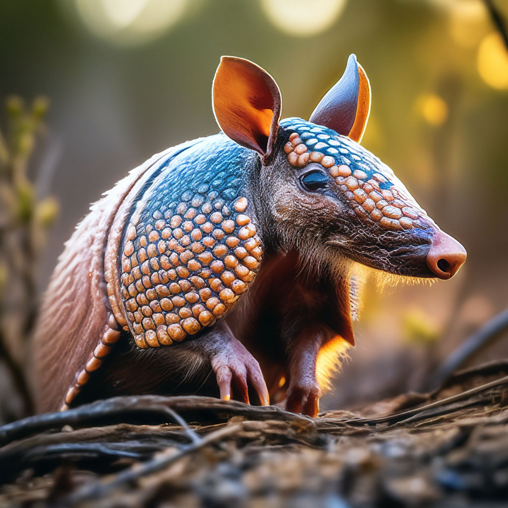 "Armadillo in the wild, realistic." — image created in Shedevrum