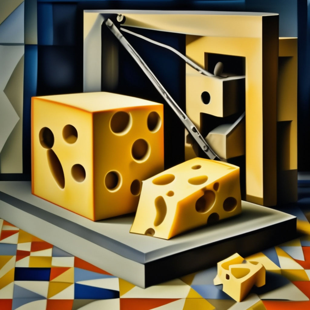 "There is only free cheese in a mousetrap cubism Picasso" — image ...
