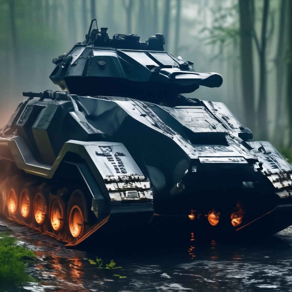 "Armored vehicles of the Galactic Federal Republic" — image created in ...