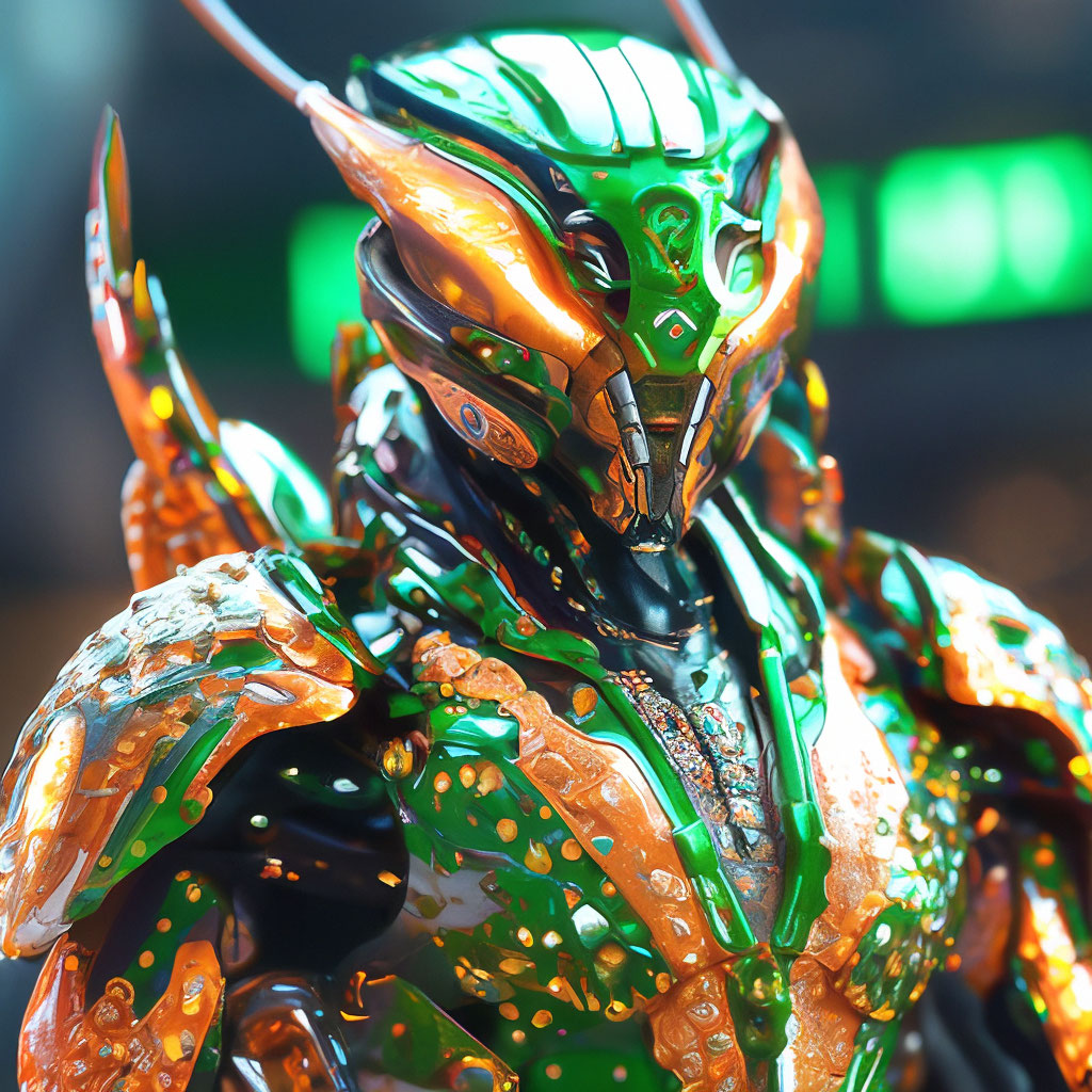 "Masterpiece, mantis in armor, hyper realistic, beautiful cybersuit ...