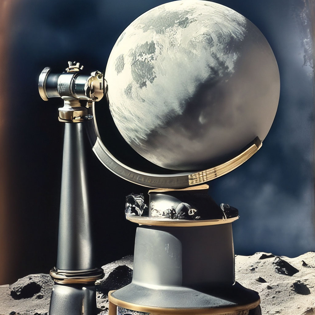 "View of the moon through a telescope super detail" — image created in ...