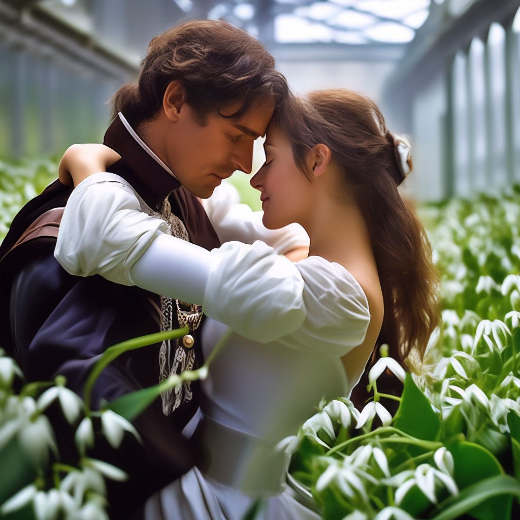 "A man mature knight scoundrel passionately embraces a gorgeous young ...
