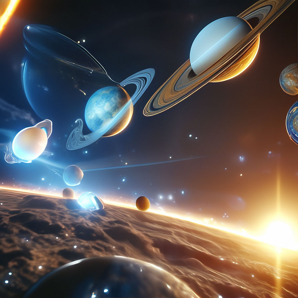 "Cosmos, the Alpha Centauri solar system.Supermegagiperdetalization ...