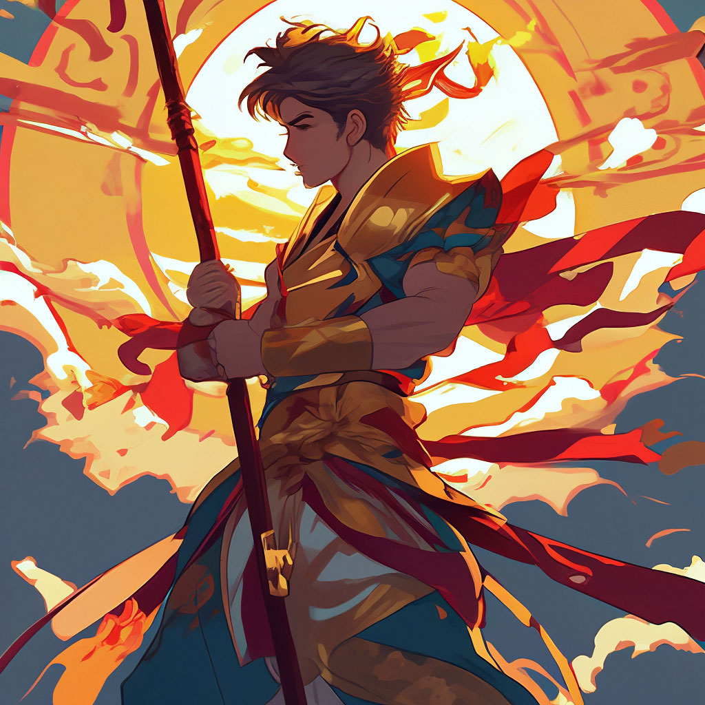 "Young man Sun Wu Kun great sage equal to the sky monkey king Art ...
