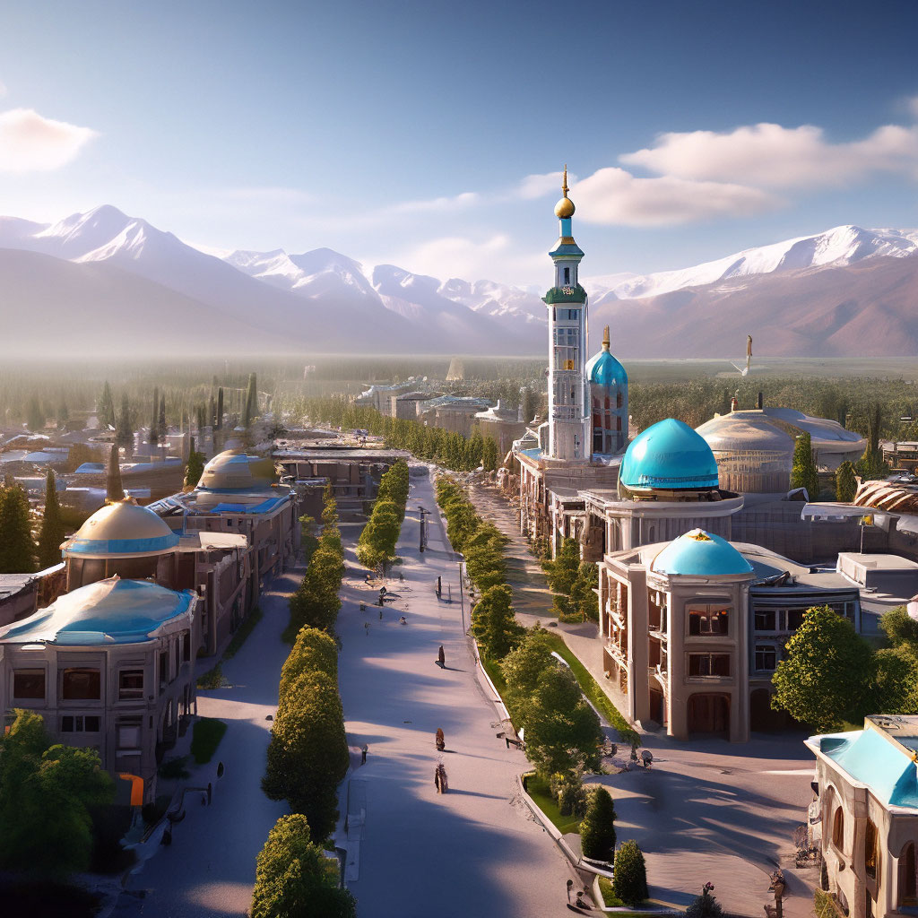 "Hyper realistic city of Dushanbe, Tajikistan, recognizable places, the ...