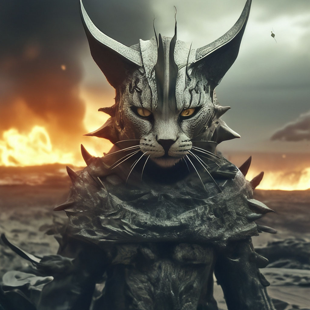 "Horned cat, beautiful, 4k, high resolution, high detail" — image ...