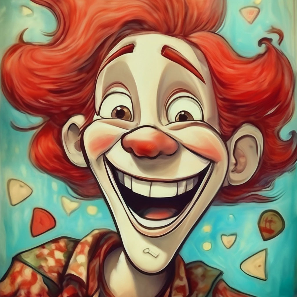 "Print, cartoon, silly, one-eyed miracle, character Antoshka, red ...