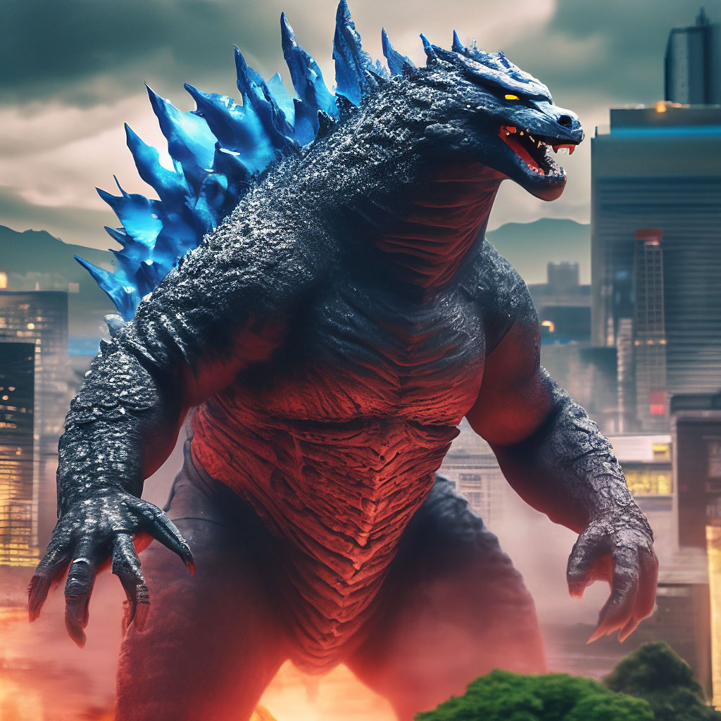 "4k godzilla" — image created in Shedevrum