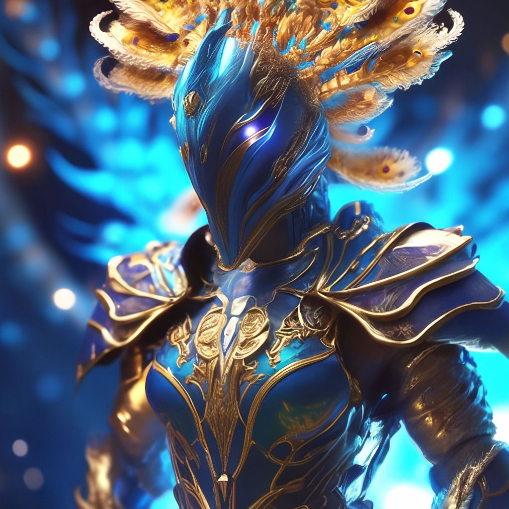 "Peacock-like demon,human body,32k,3D,galactic background,in closed ...