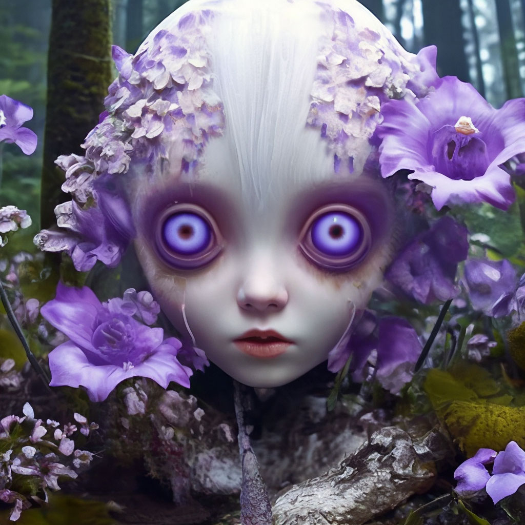 "Surrealism, realism, ultrarealism, anthropomorphic flower in the ...