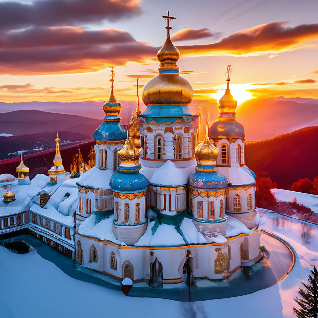 "Christmas Holiday 🌟 on the top of a snowy mountain stands a white ...