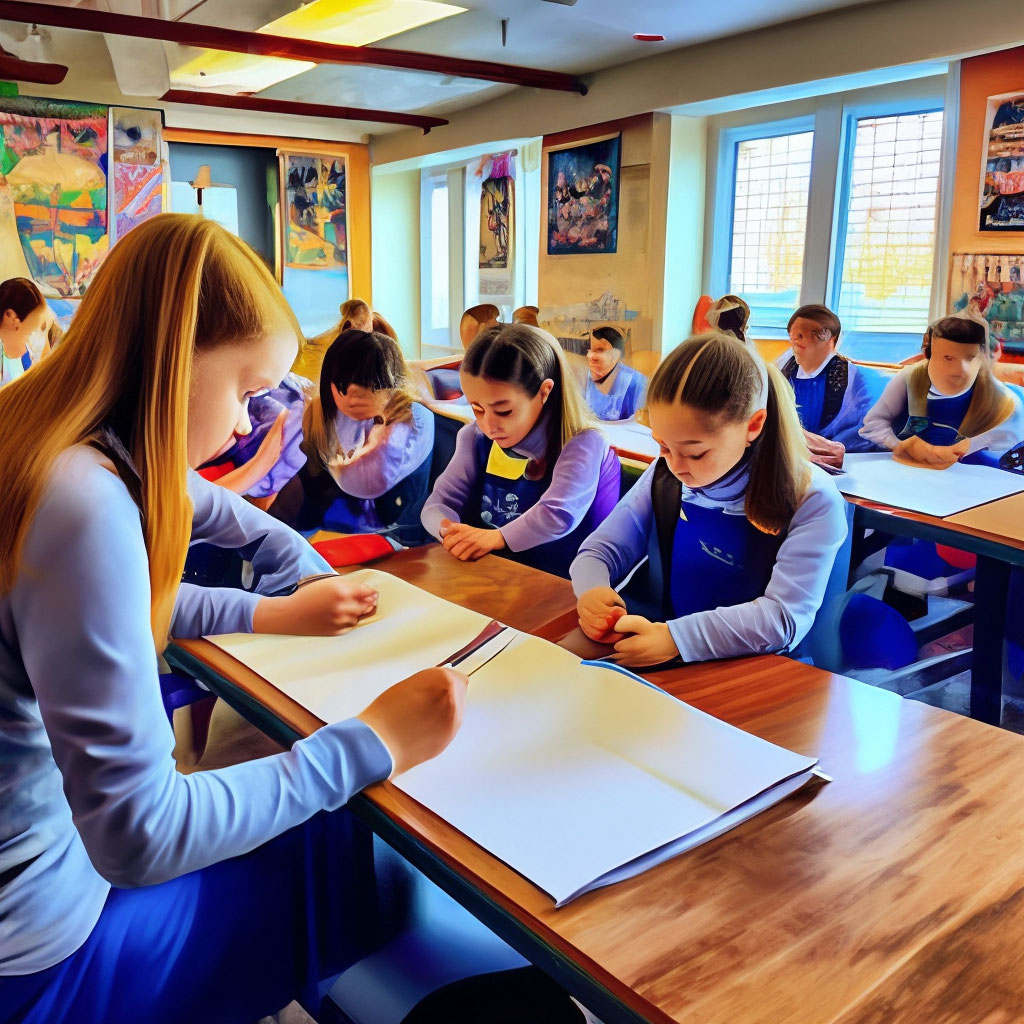 "English language class in Cheboksary 33 schools" — image created in ...