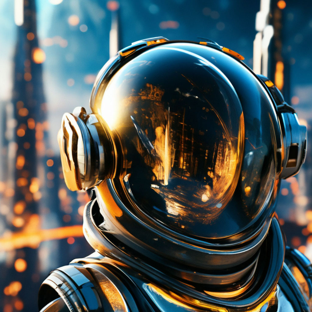 "The distant future. a space metropolis orbiting the planet earth ...