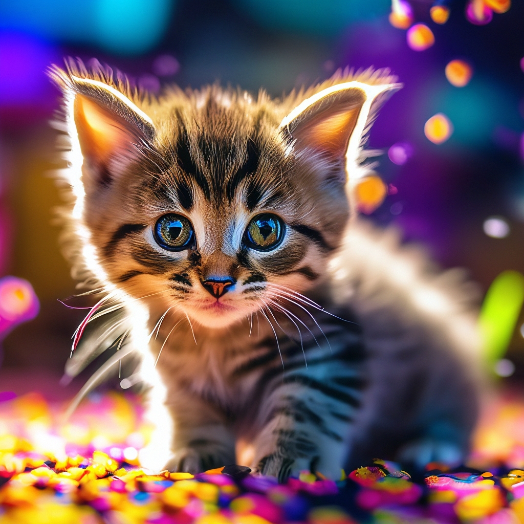 "Mega cute kitten, beautiful, professional photo, aesthetically ...