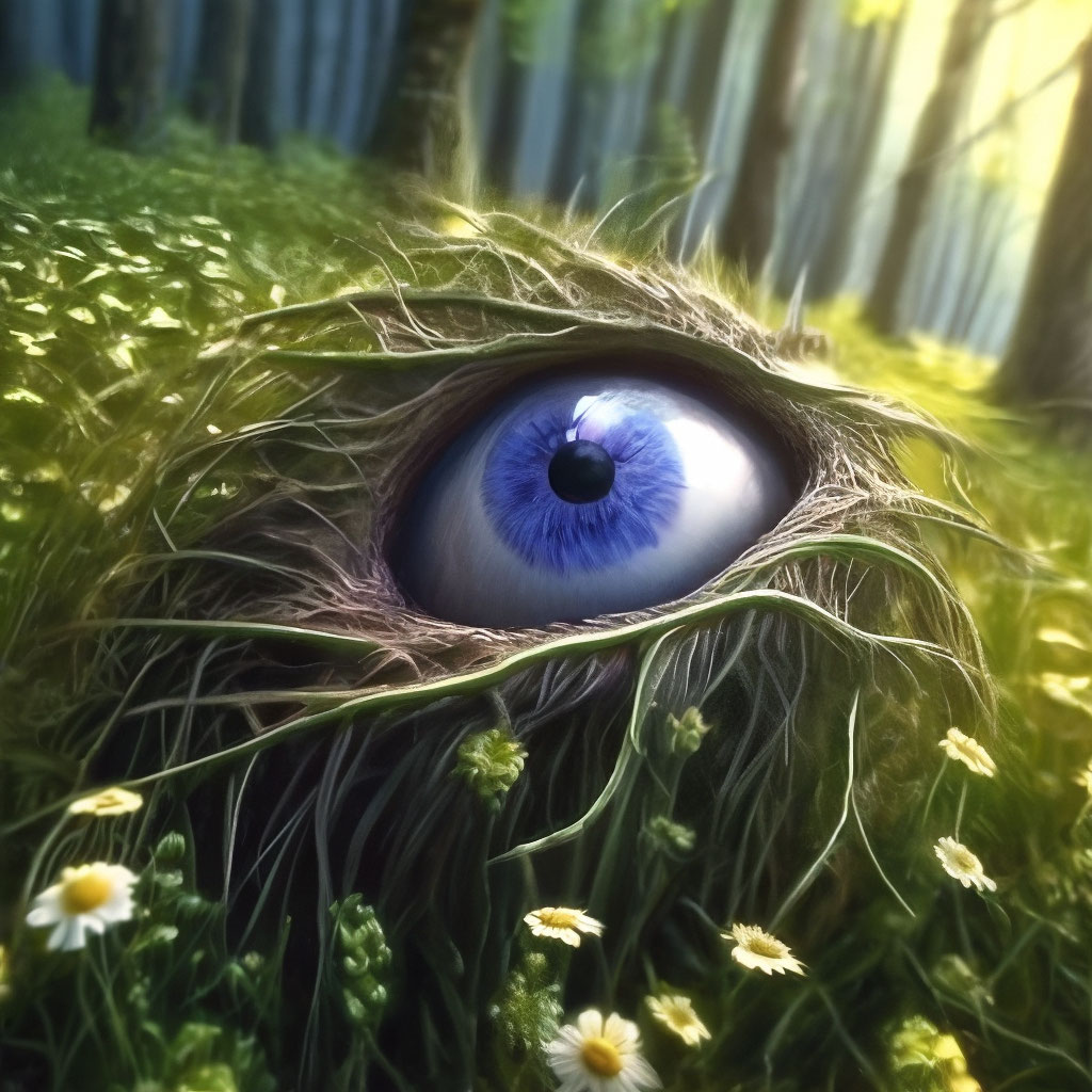 "The human eye grows on a thin flower stalk, 3d,4g, 1024 megapixels ...