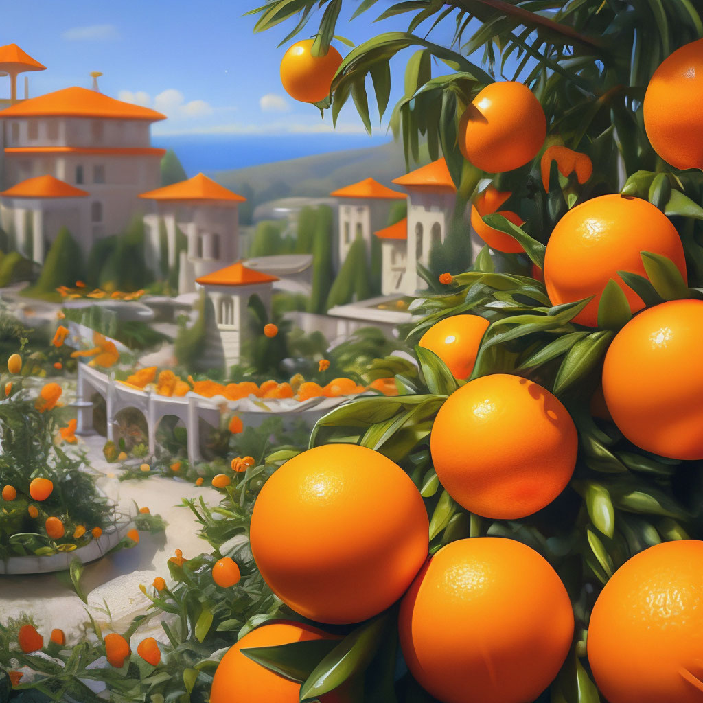 "Orange paradise, high detail, high resolution, 128k" — image created ...
