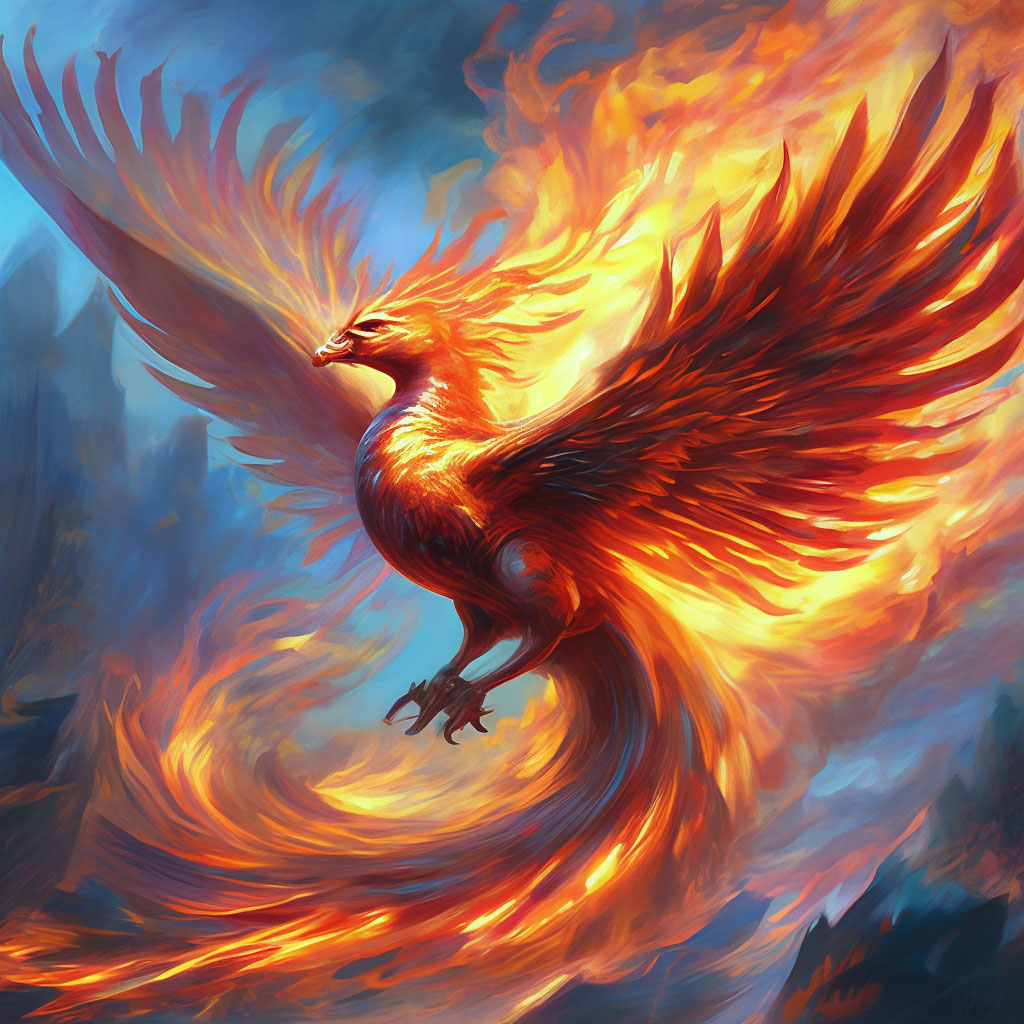 "The firebird" — image created in Shedevrum