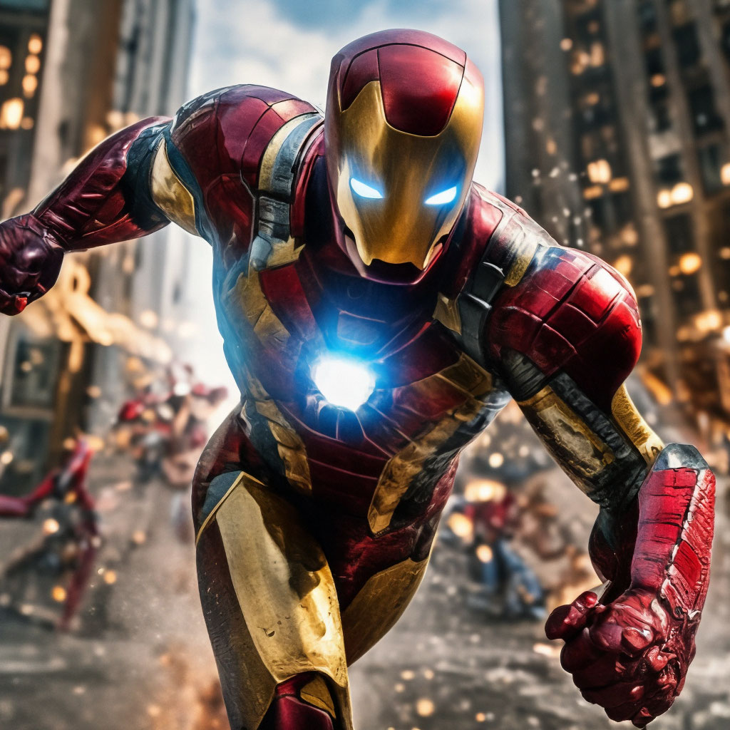 "Marvel Heroes avenue, realism, high detail" — image created in Shedevrum