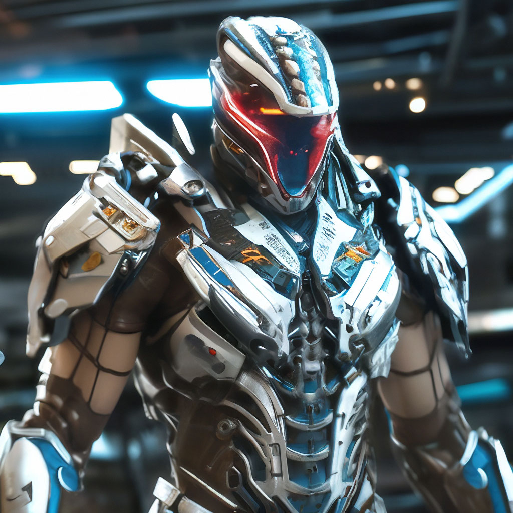 "Mortal Kombat style exoskeleton, aesthetic, realistic, professional ...