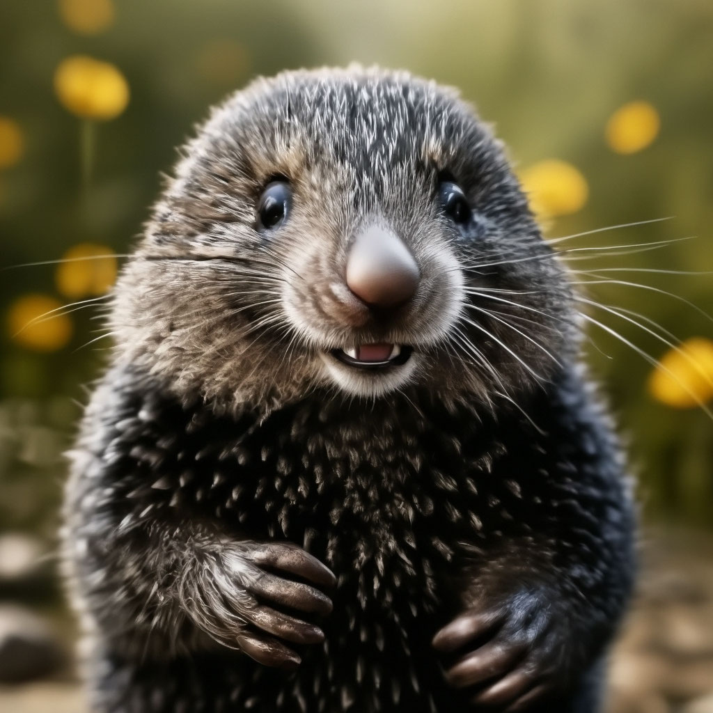 "The merry mole" — image created in Shedevrum