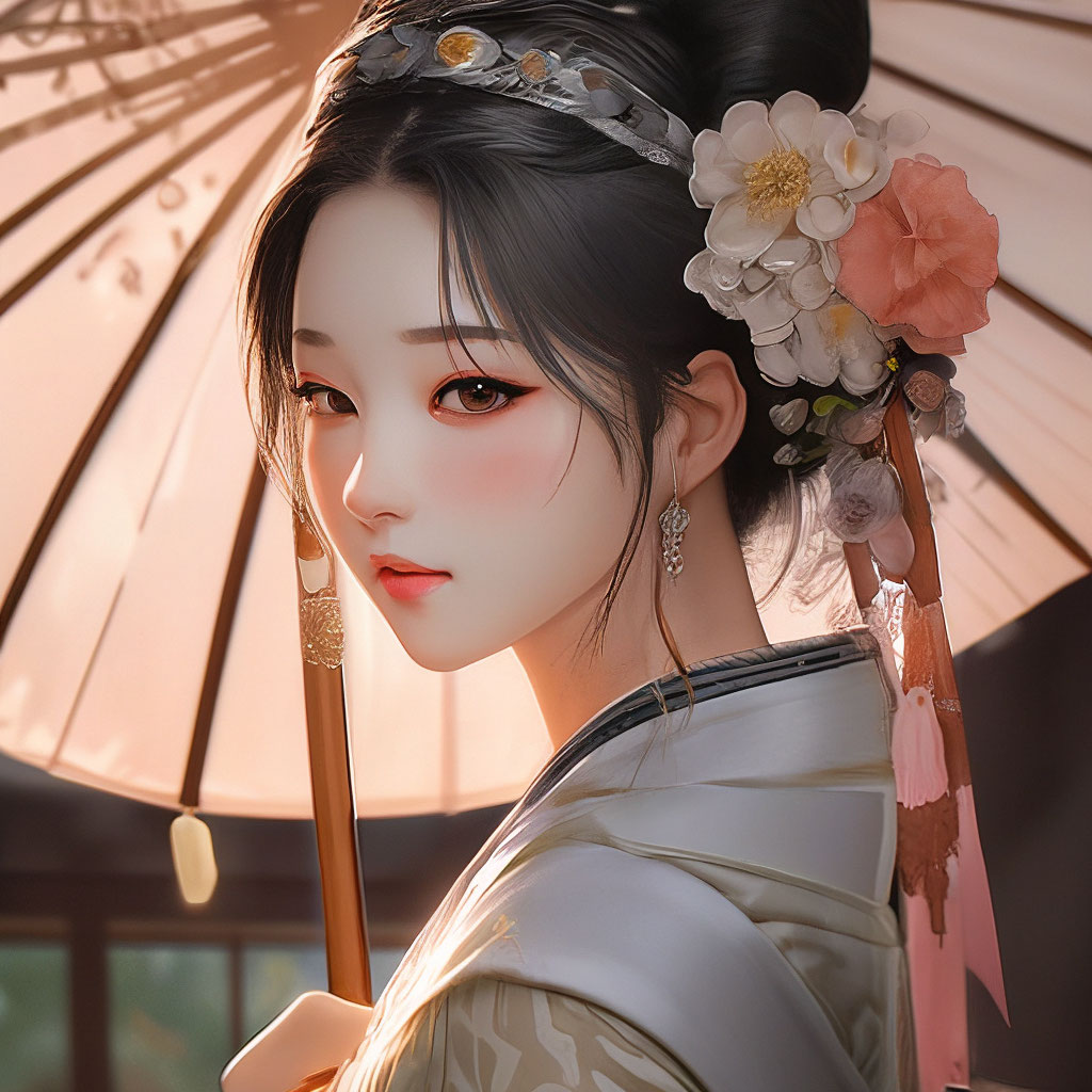 "Steampunk, realism, high resolution, detail, girl, korea, forehead ...