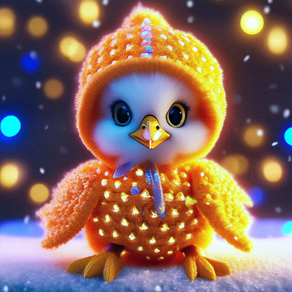 "Realistic fluffy baby turkey,in colors,neon orange, knitted soft neon ...