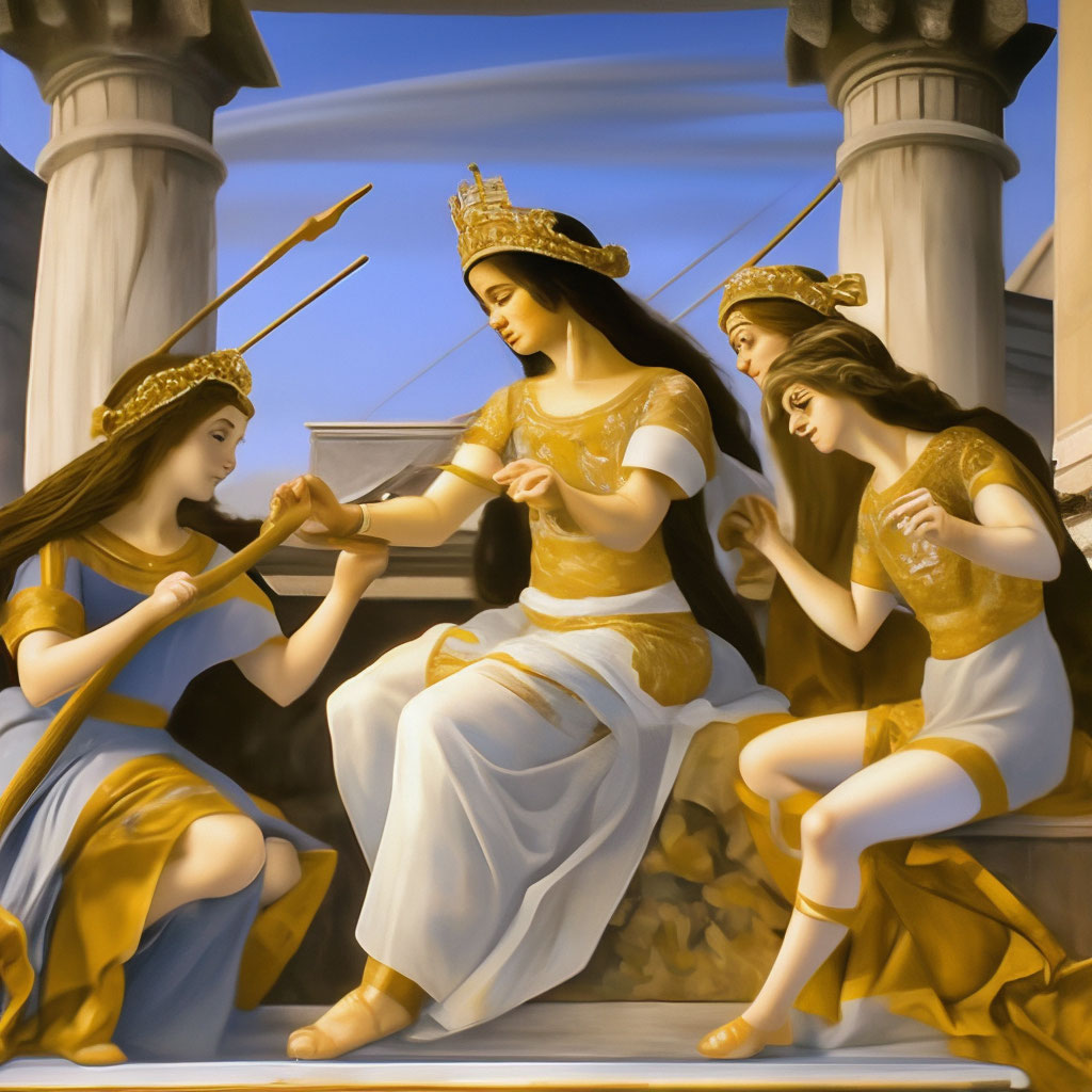 "Artemis, sitting in a radiant crown, the beautiful nymph Callisto ...