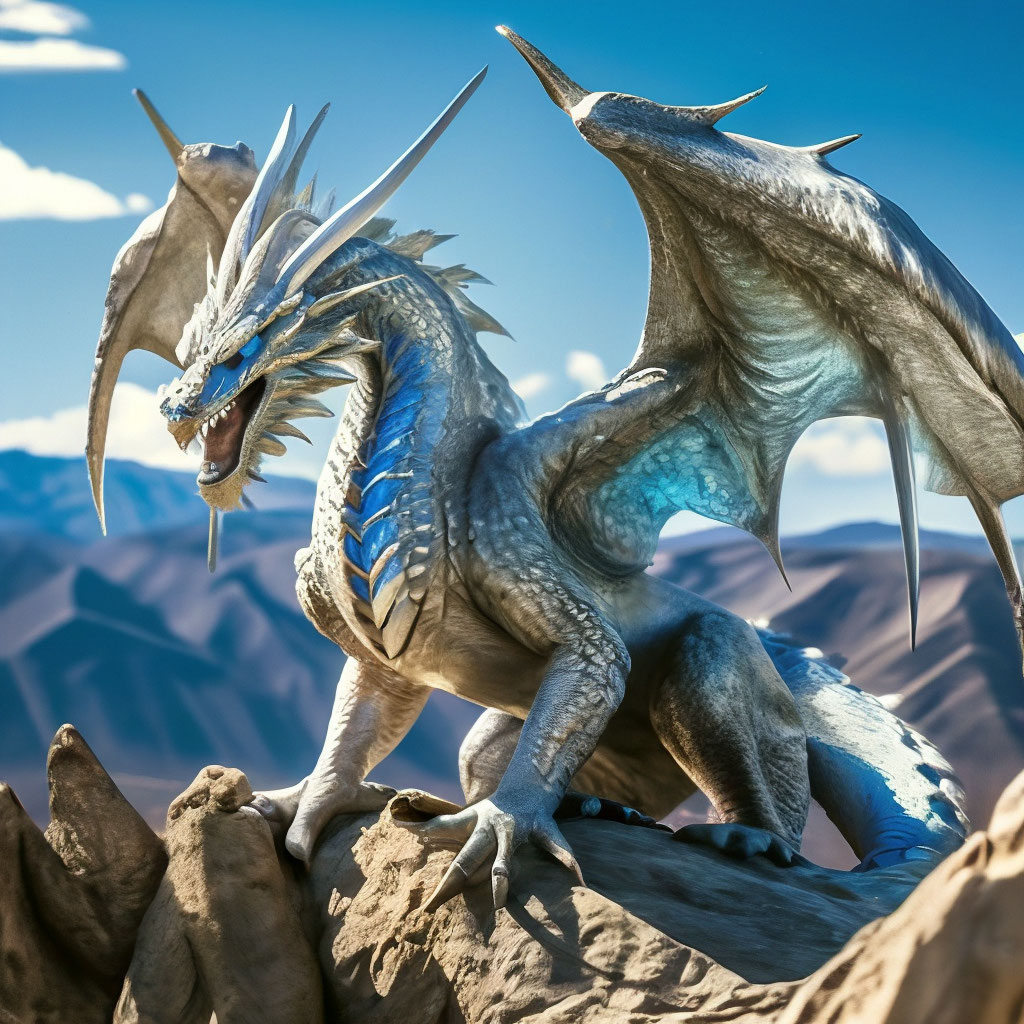 "An ancient dragon, hyperrealism, photorealism, every scale is visible ...