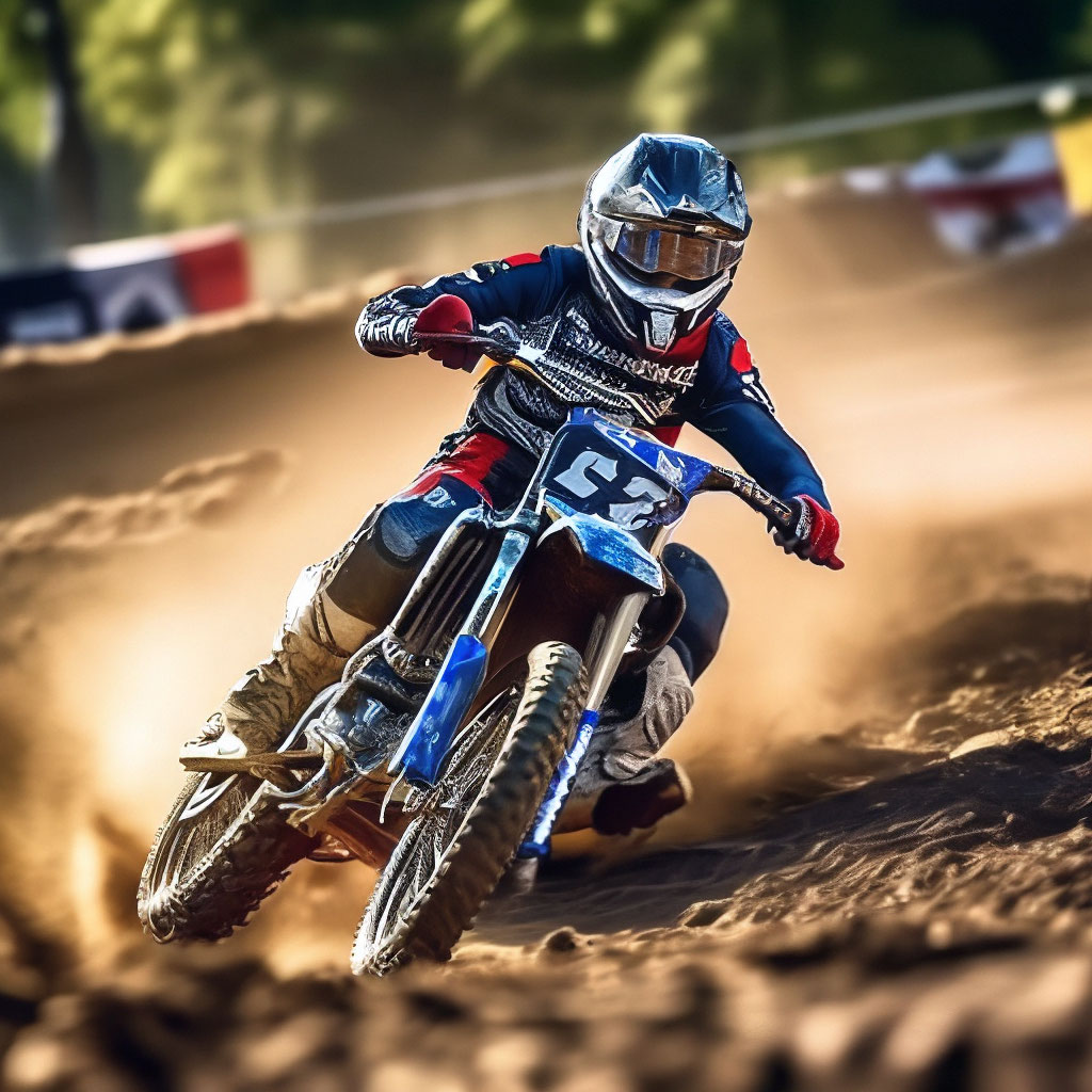 "Pit Bike racing on the ground, professional photo, 4k, high resolution ...