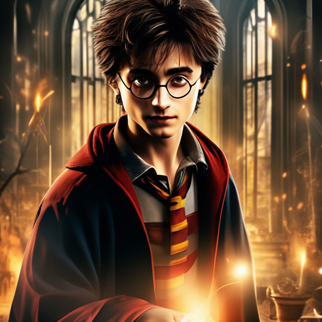 "2D , harry potter," — image created in Shedevrum