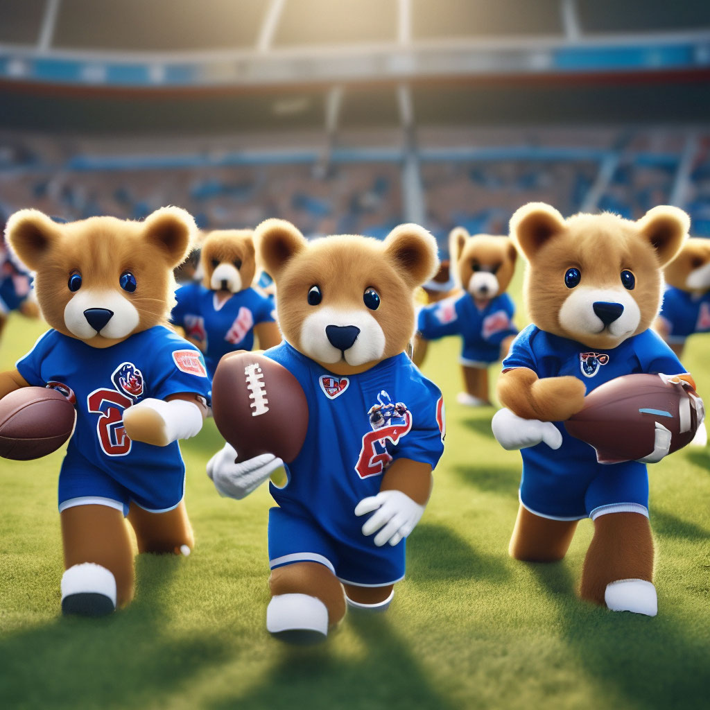 "Cubs in the form of a football team , high resolution, 4k ...