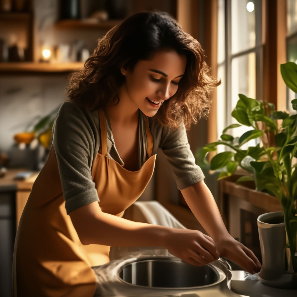 "Joyful chores among the everyday life, careful drawing of details ...