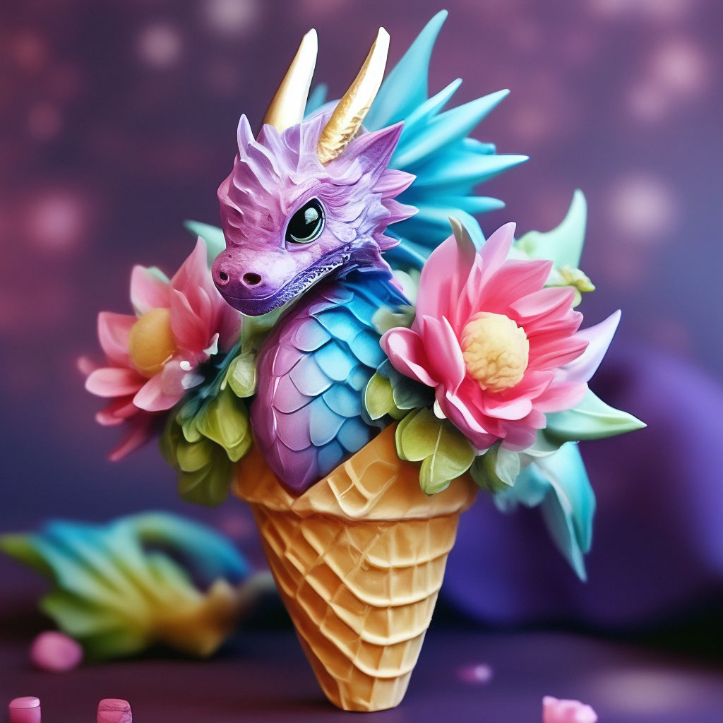 "Dragon flower, legends of dragon mania, hyper-cute delicate flower ...