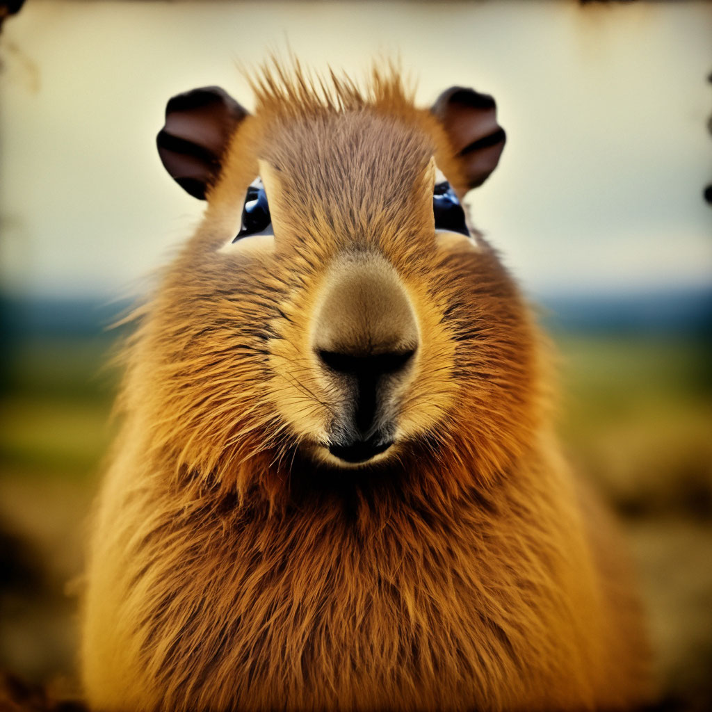 "Capybara cutie" — image created in Shedevrum