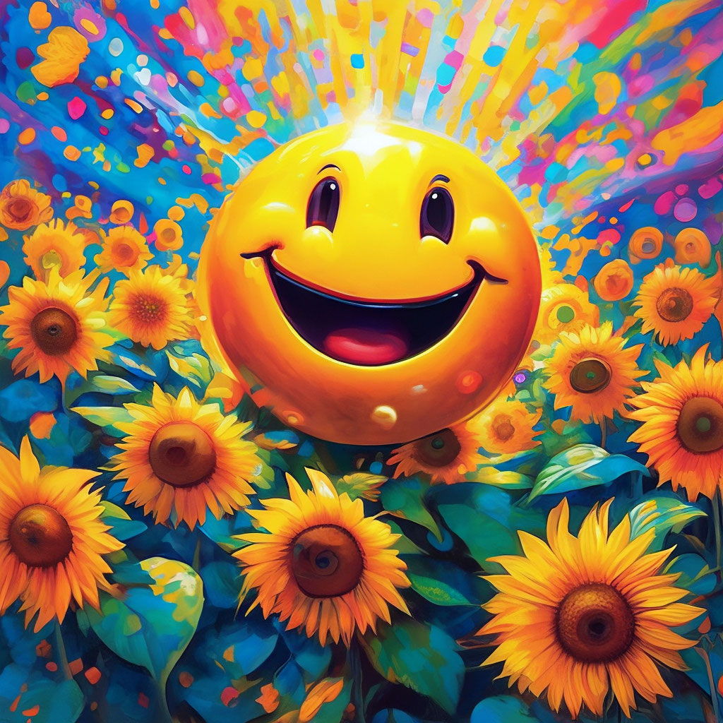 "A smile will make everything brighter" — image created in Shedevrum