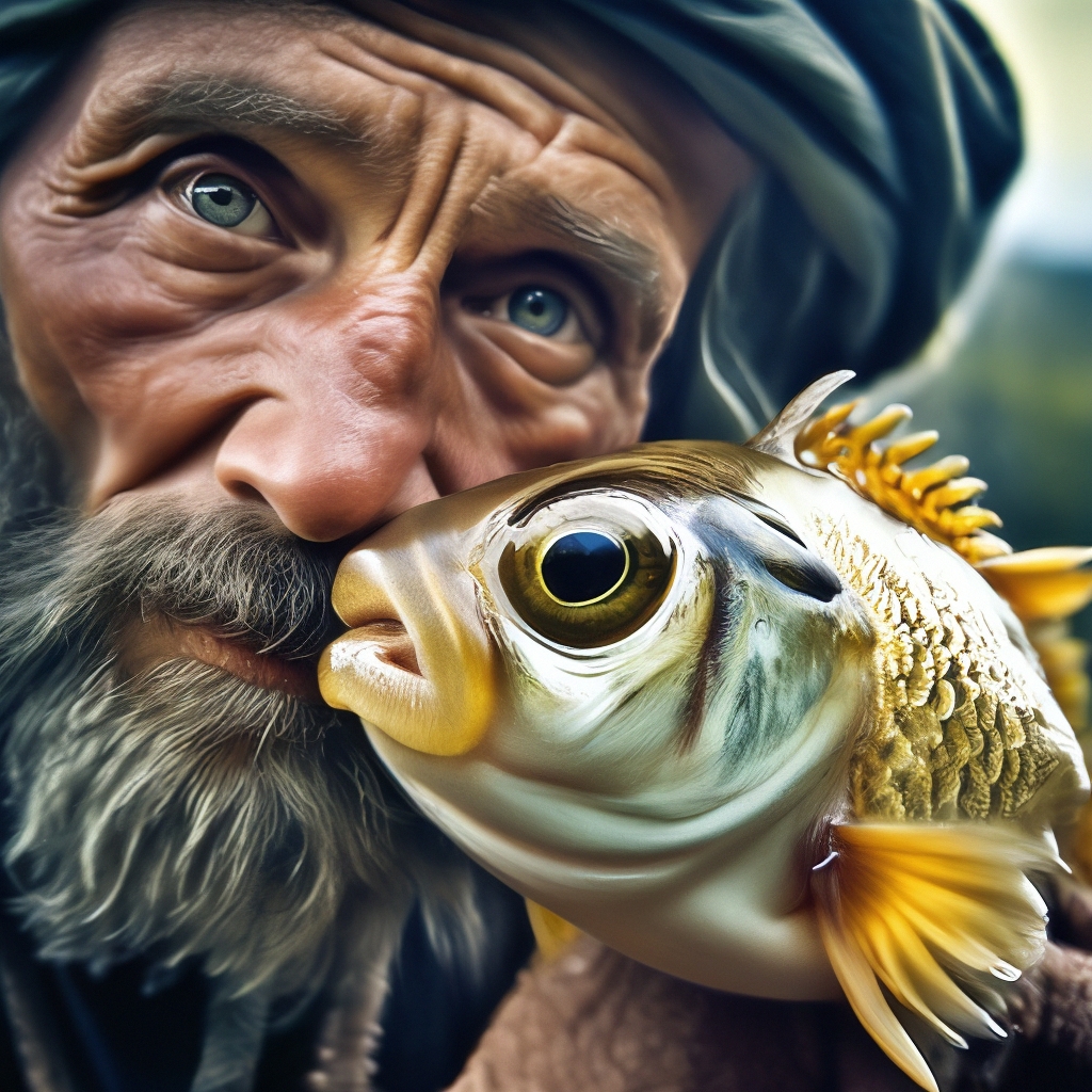 "An old photo from a pinhole camera, A tale of a fisherman and a fish ...