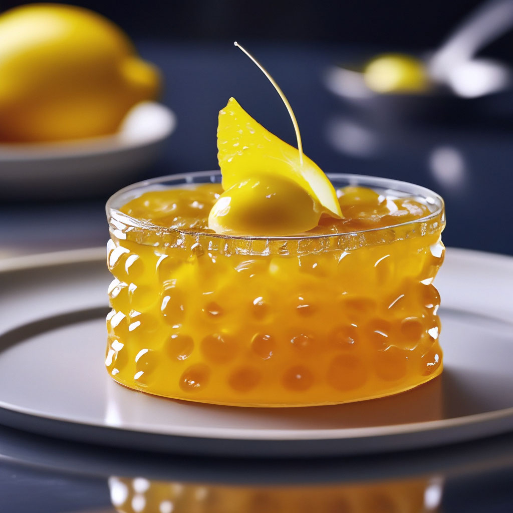 "Molecular cuisine lemon marmalade" — image created in Shedevrum