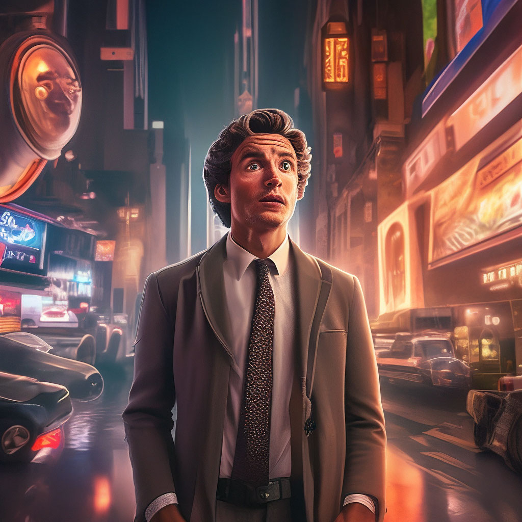"A man from the past is in shock about got into the future" — image ...