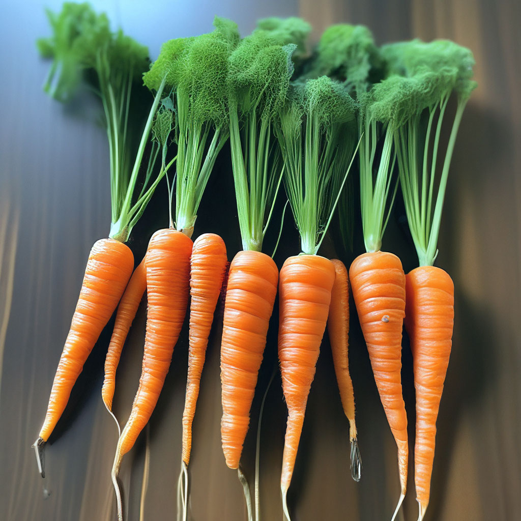 "Carrots from 3 years old" — image created in Shedevrum