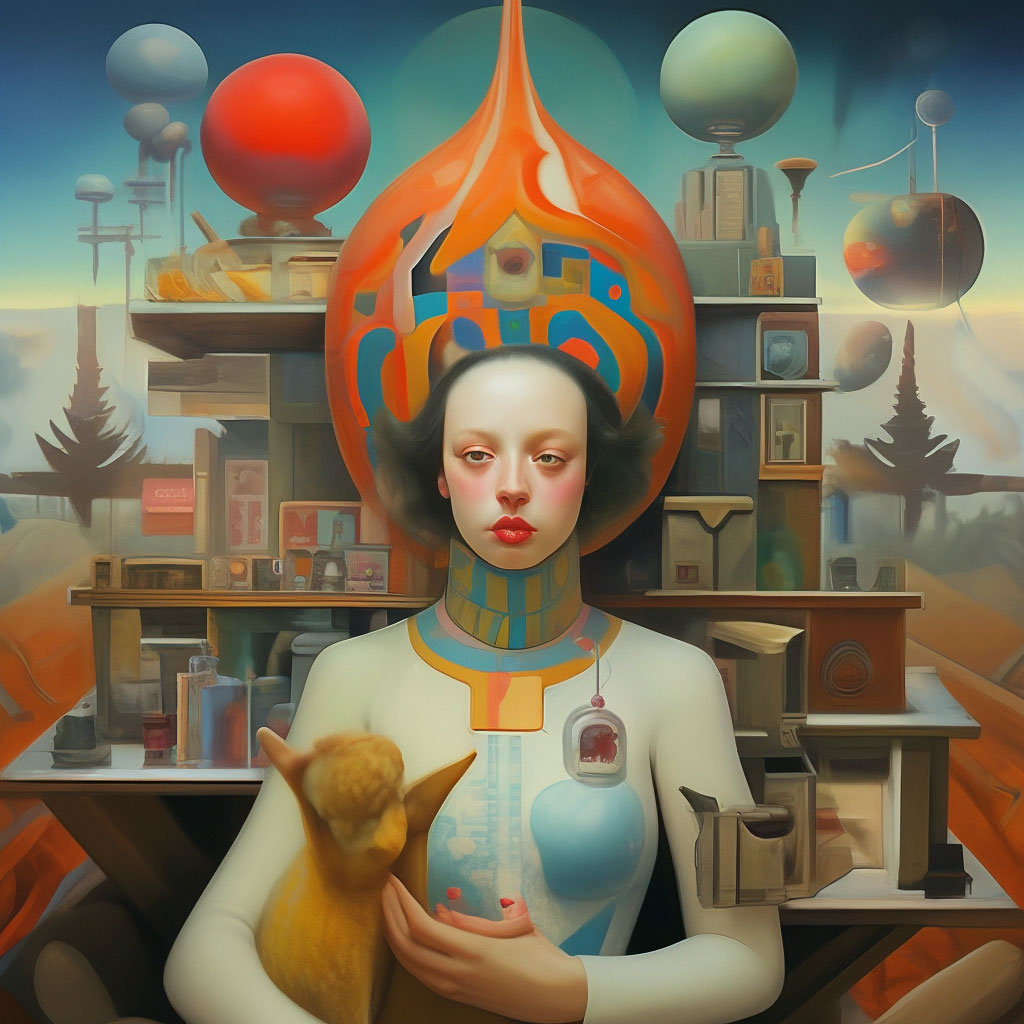 "The artist's quirks" — image created in Shedevrum