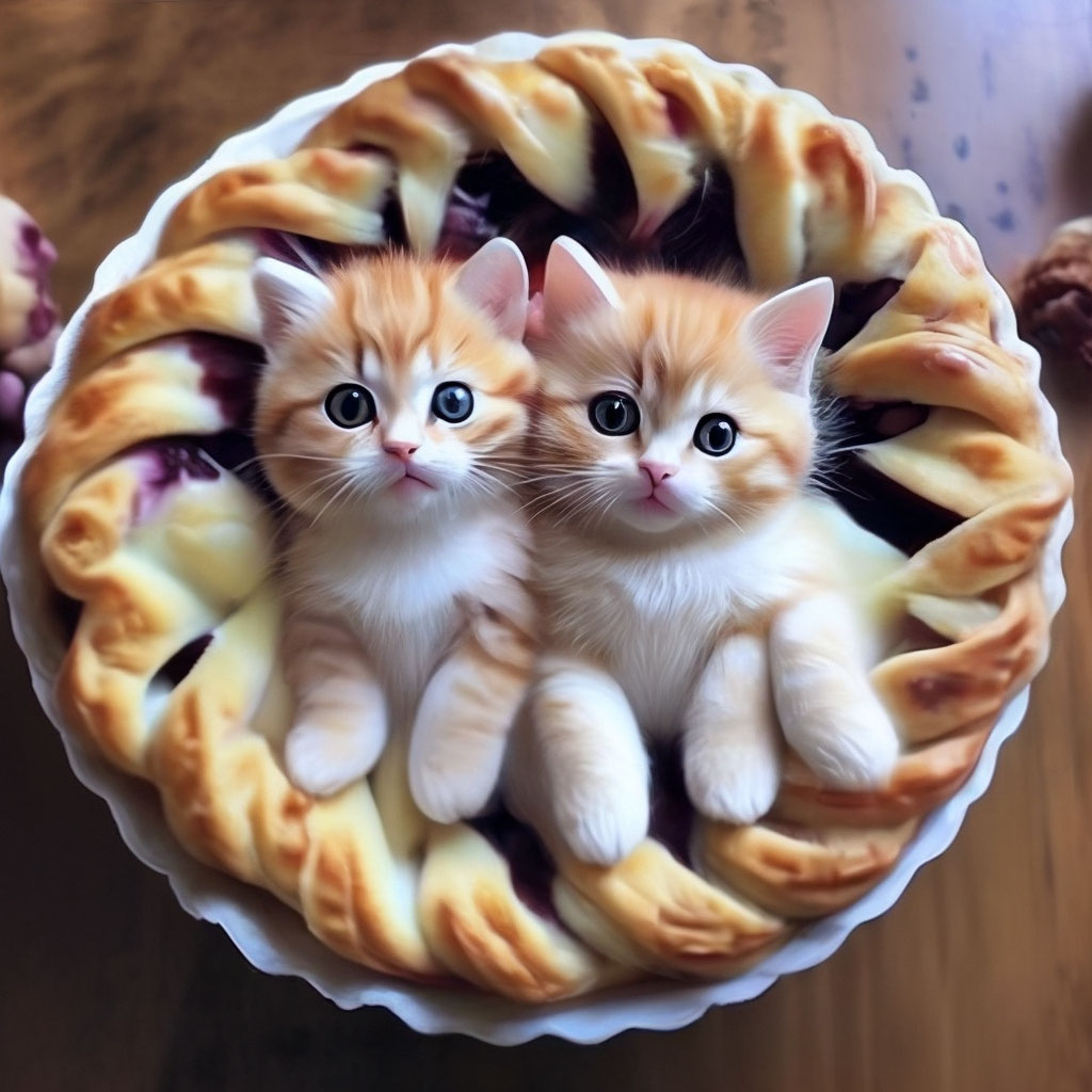 "Pies with kittens cute, cute, aesthetically pleasing 😍" — image ...