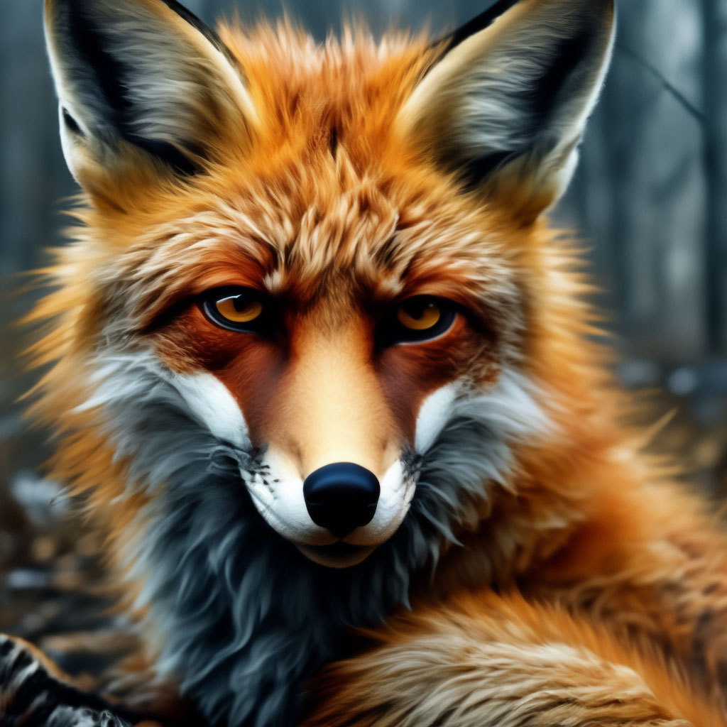 "Sad fox" — image created in Shedevrum