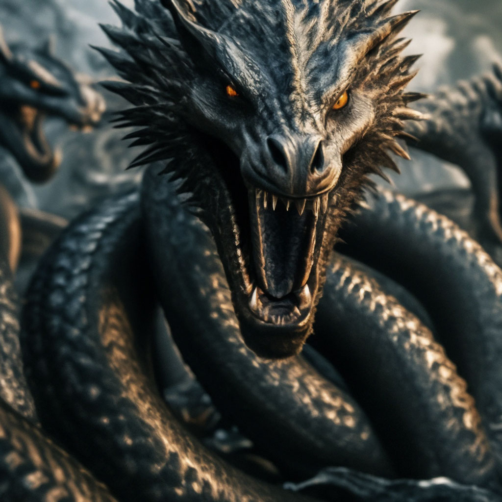 "Lernaean Hydra from mythology, professional photo, 4k, high resolution ...