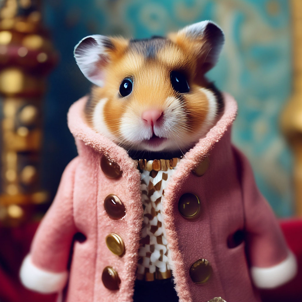 "Hamster in a coat" — image created in Shedevrum